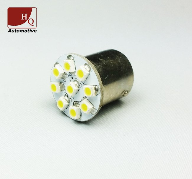 R5W R10W Car LED Bulb 9x LED SMD-1210 WHITE | LED Bulbs \ P21W PY21W ...